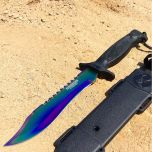Defender-Xtreme 27" Stainless Steel Rainbow Blade Sword with Nylon Sheath