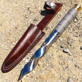 TheBoneEdge 10" Silver Color Tri Edge Kris Blade Twister Dagger Hunting ...