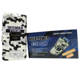 Defender-Xtreme 10 M White Camouflage Stun Gun Built-In Flash Light ...