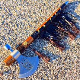 19" Cross Shape Indian Axe Pipe