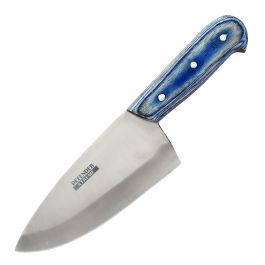 10" Defender Xtreme Butcher Knife Stainless Steel Blade with Blue Wood ...